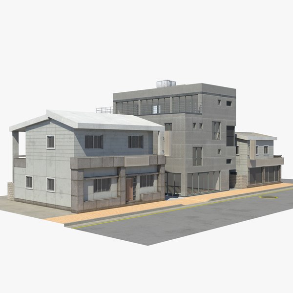 3d obj building house