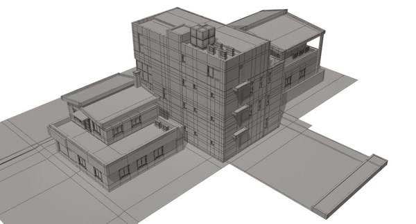 3d obj building house