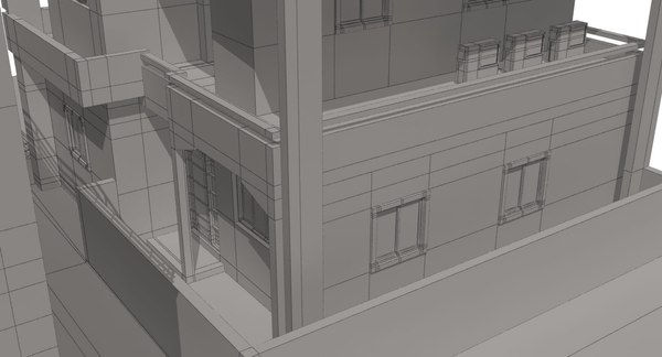 3d obj building house