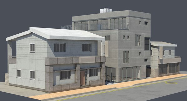 3d obj building house