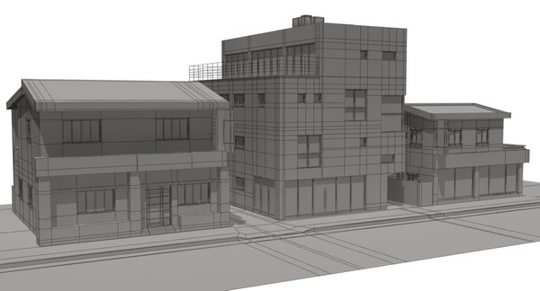 3d obj building house