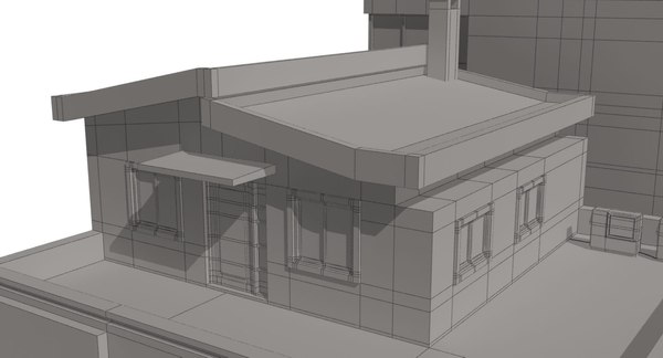 3d obj building house
