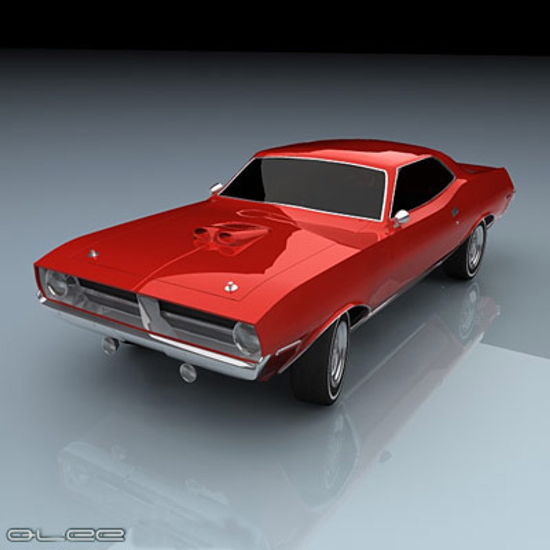 cuda barracuda plymouth 3d model