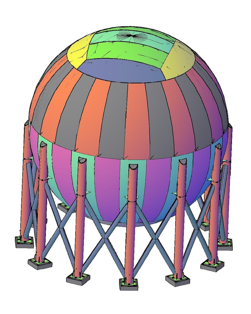 LNG Spherical Tank 3D Model - TurboSquid 1739020