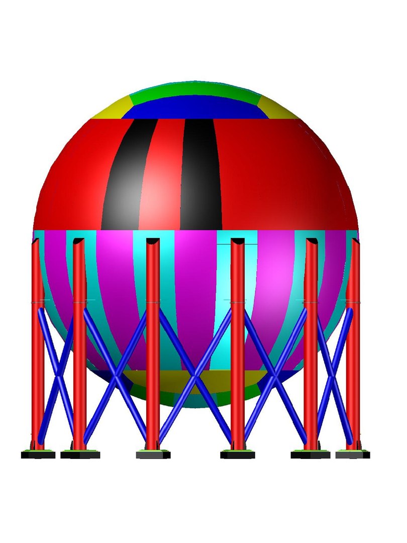 LNG Spherical Tank 3D Model - TurboSquid 1739020