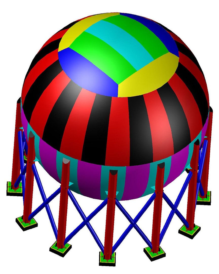 LNG Spherical Tank 3D Model - TurboSquid 1739020