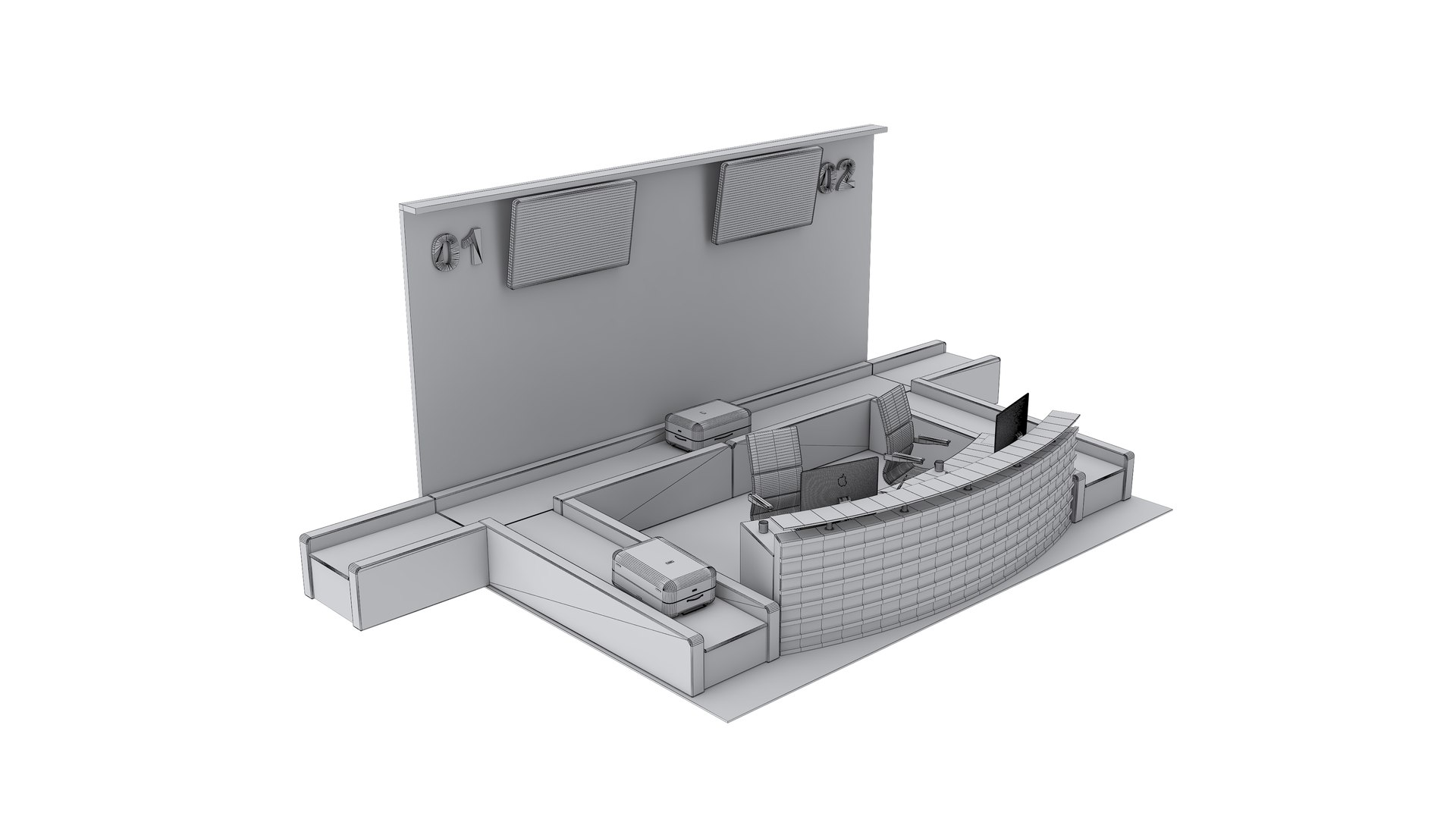 3D Airport Counter Check-In - TurboSquid 2248714