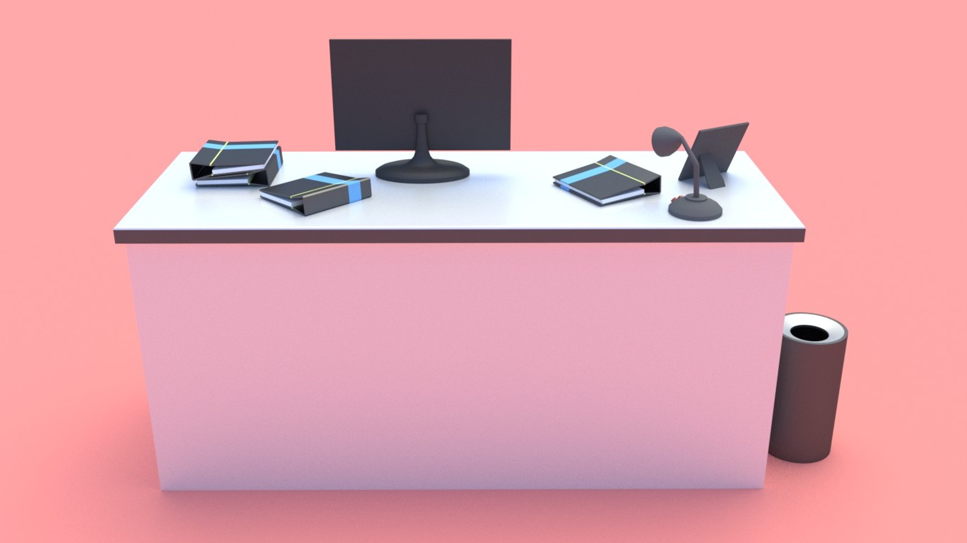 3D Study Table Model - TurboSquid 1164930