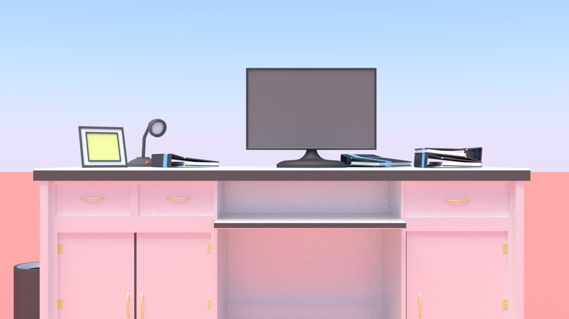 3D Study Table Model - TurboSquid 1164930