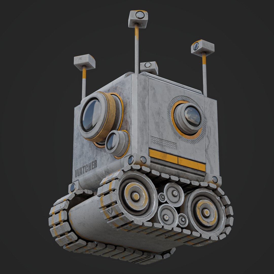 Camera Robot Rigged And Animated Game Ready Low-poly 3D Model 3D ...