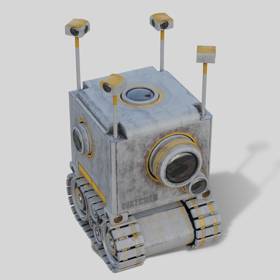 Camera Robot Rigged And Animated Game Ready Low-poly 3D Model 3D ...
