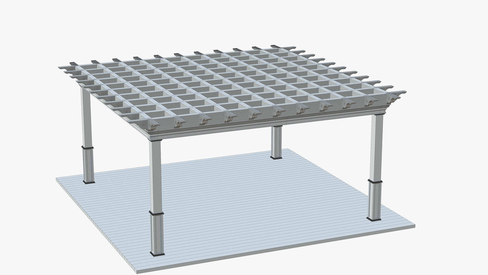 3D Model Wooden Outdoor Canopy - TurboSquid 1823451