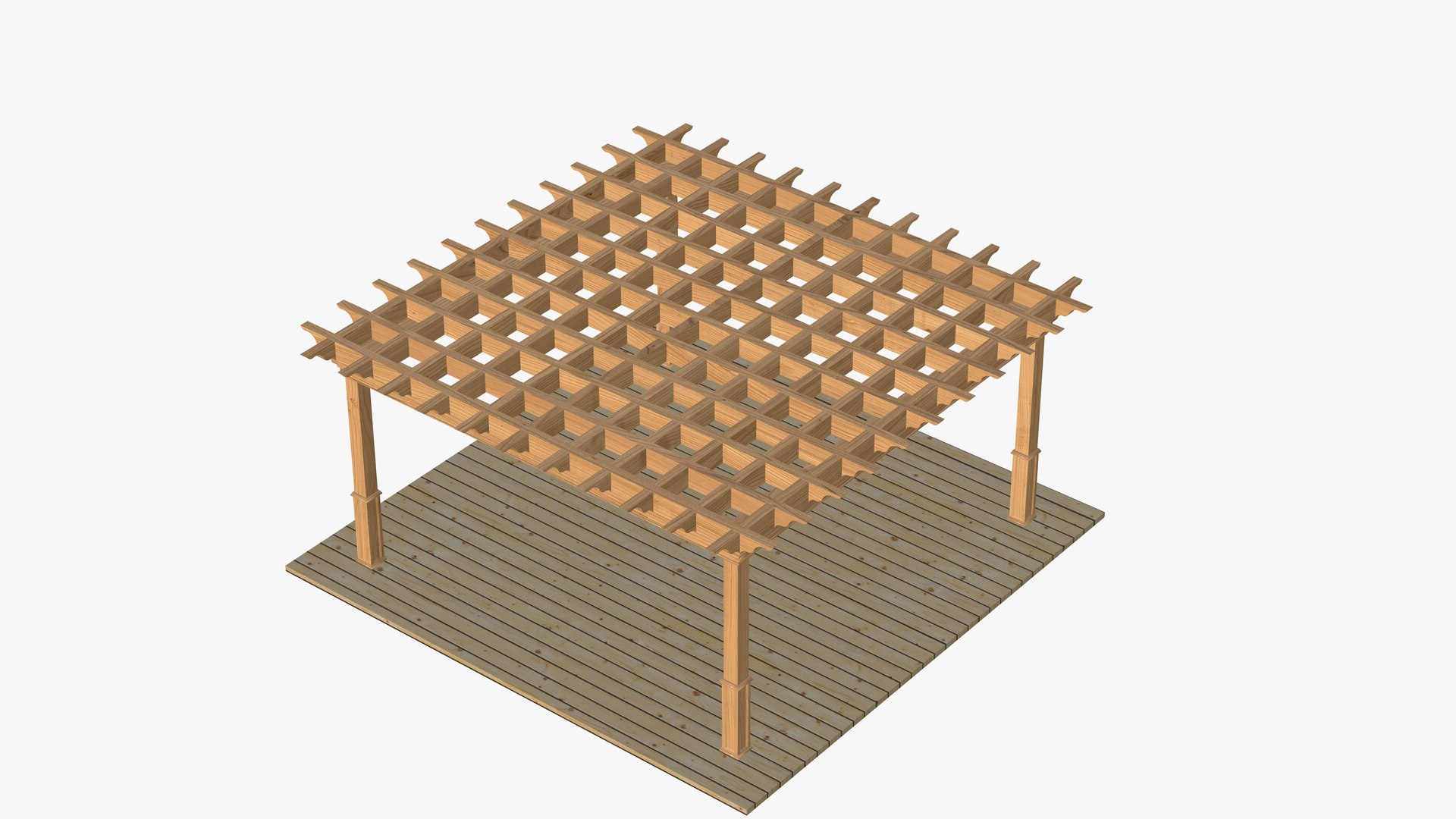 3D Model Wooden Outdoor Canopy - TurboSquid 1823451
