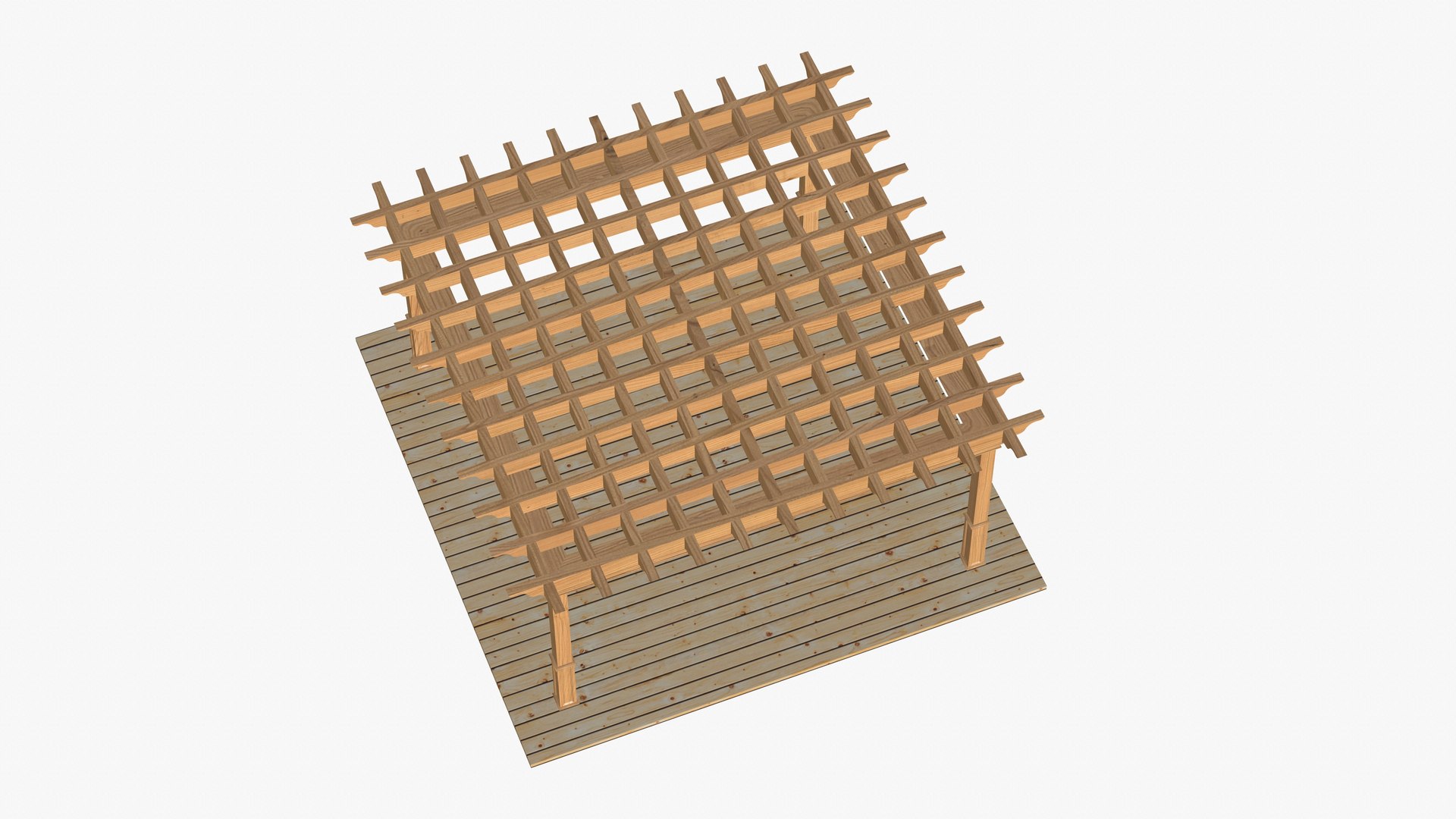 3D Model Wooden Outdoor Canopy - TurboSquid 1823451