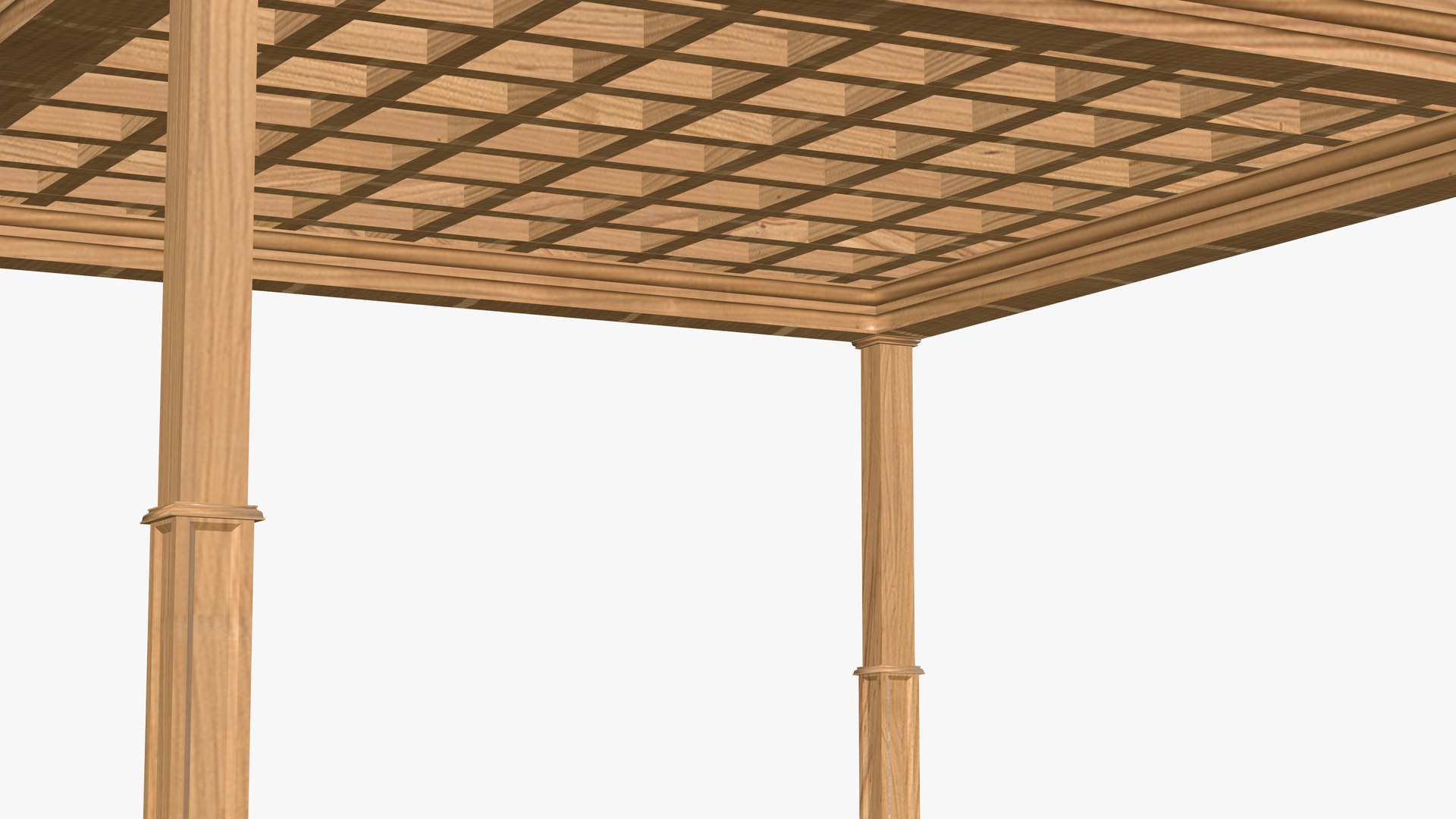 3D Model Wooden Outdoor Canopy - TurboSquid 1823451