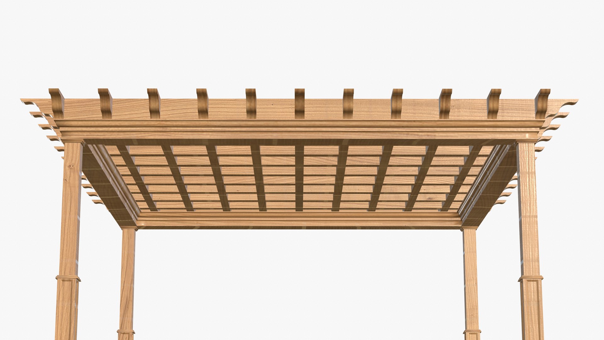 3D Model Wooden Outdoor Canopy - TurboSquid 1823451