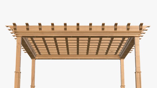 3D model Wooden Outdoor Canopy - TurboSquid 1823451