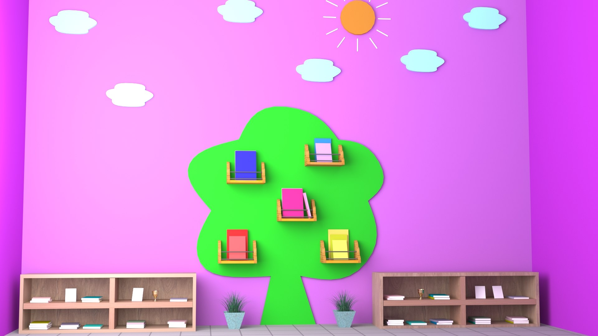 Book Tree Selves 3D Model - TurboSquid 1887179