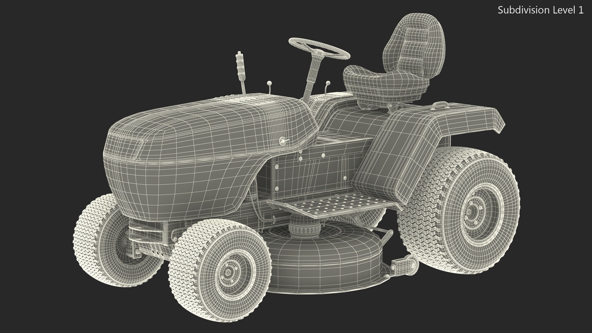 Riding Lawn Mower Rigged For Cinema 4D 3D Model - TurboSquid 2140453