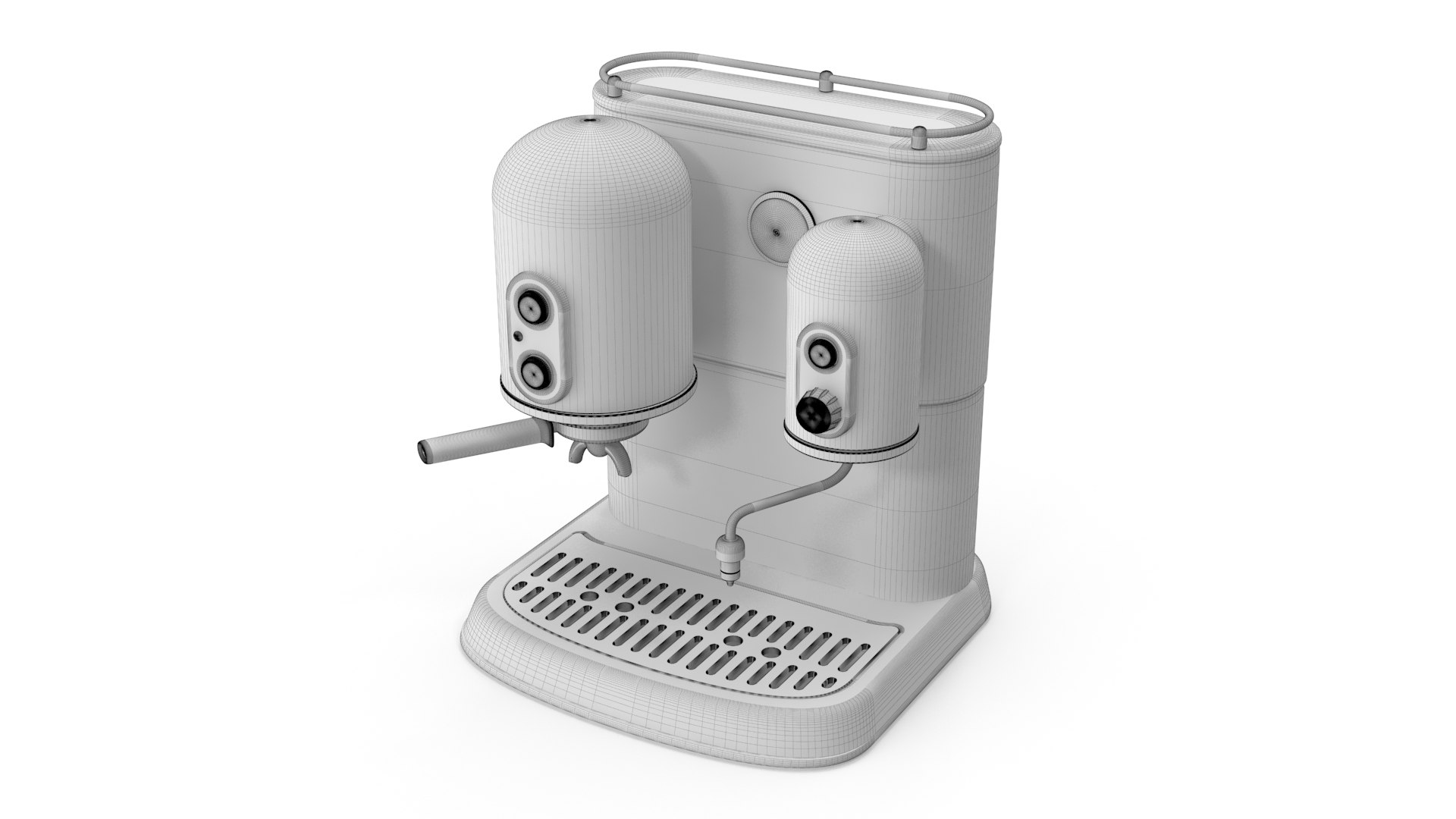 3D Retro Espresso Machine Model - TurboSquid 2296673