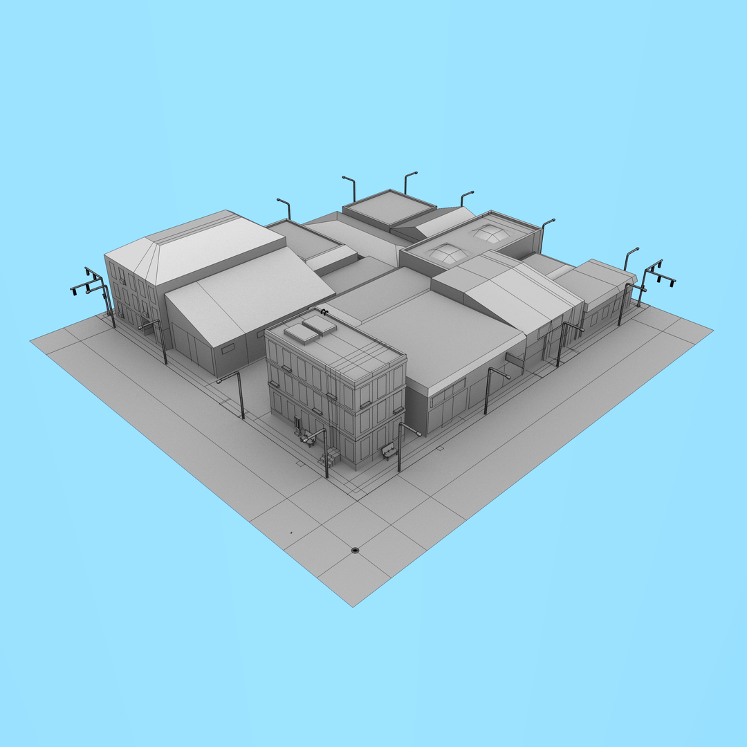 3d Blocks City Buildings