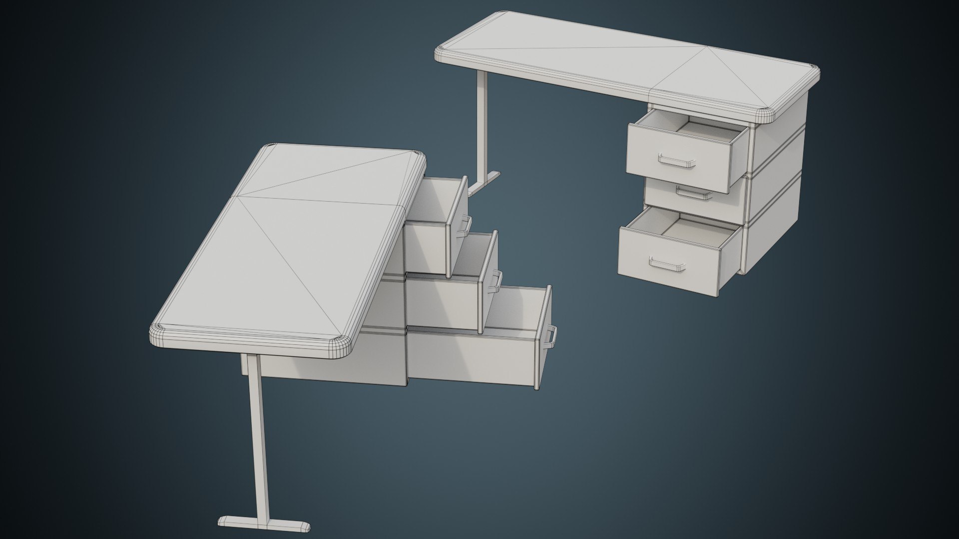 3D Model Desk 2B - TurboSquid 2137024