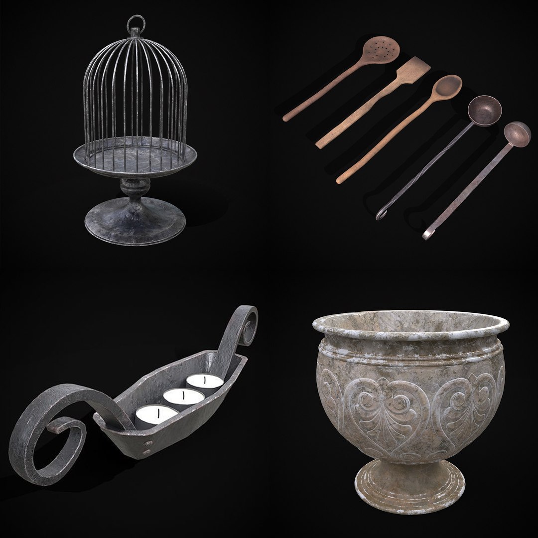 Medieval Prop Mix Fifty Four 3D Model - TurboSquid 2105415