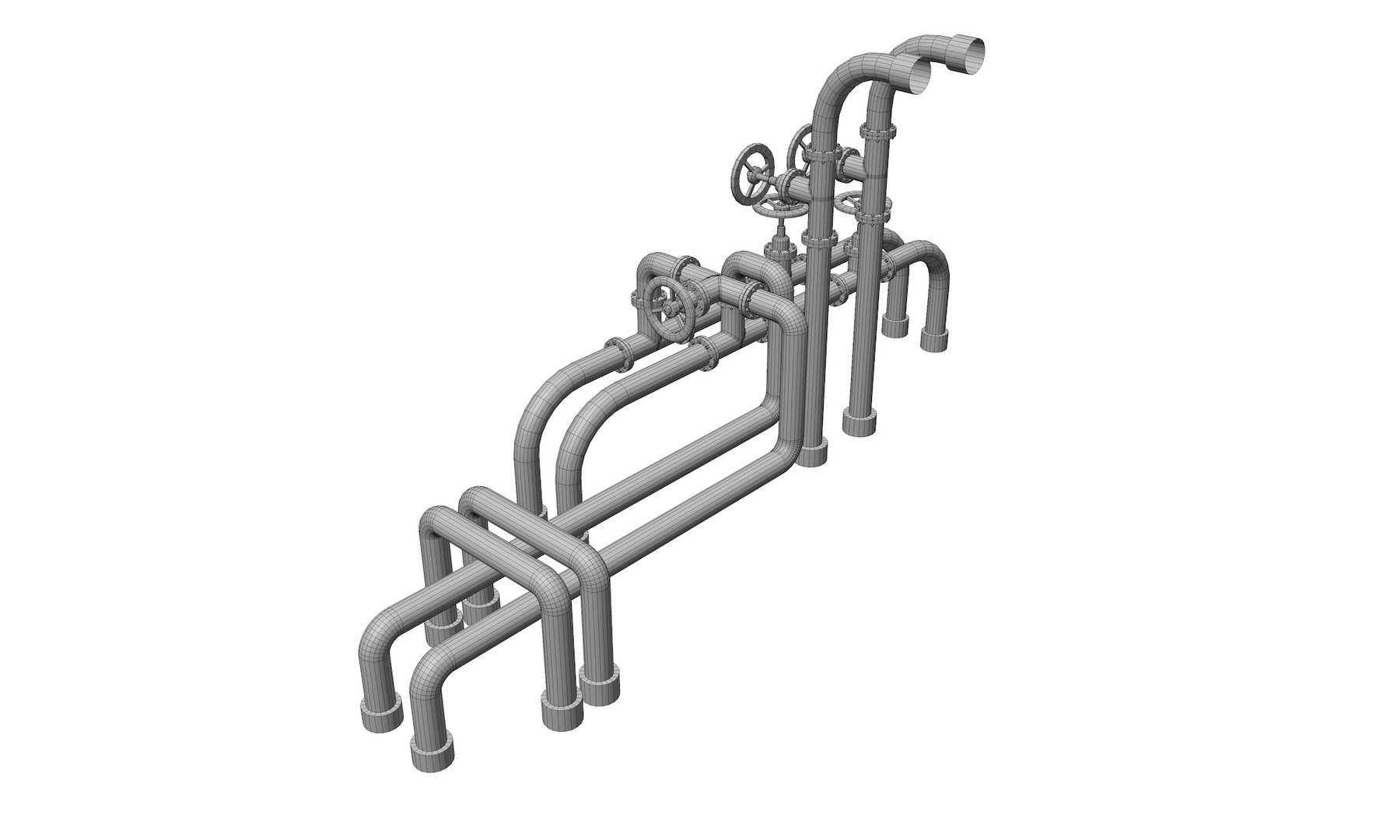 3D Industrial PipeSet 08 - TurboSquid 1864974