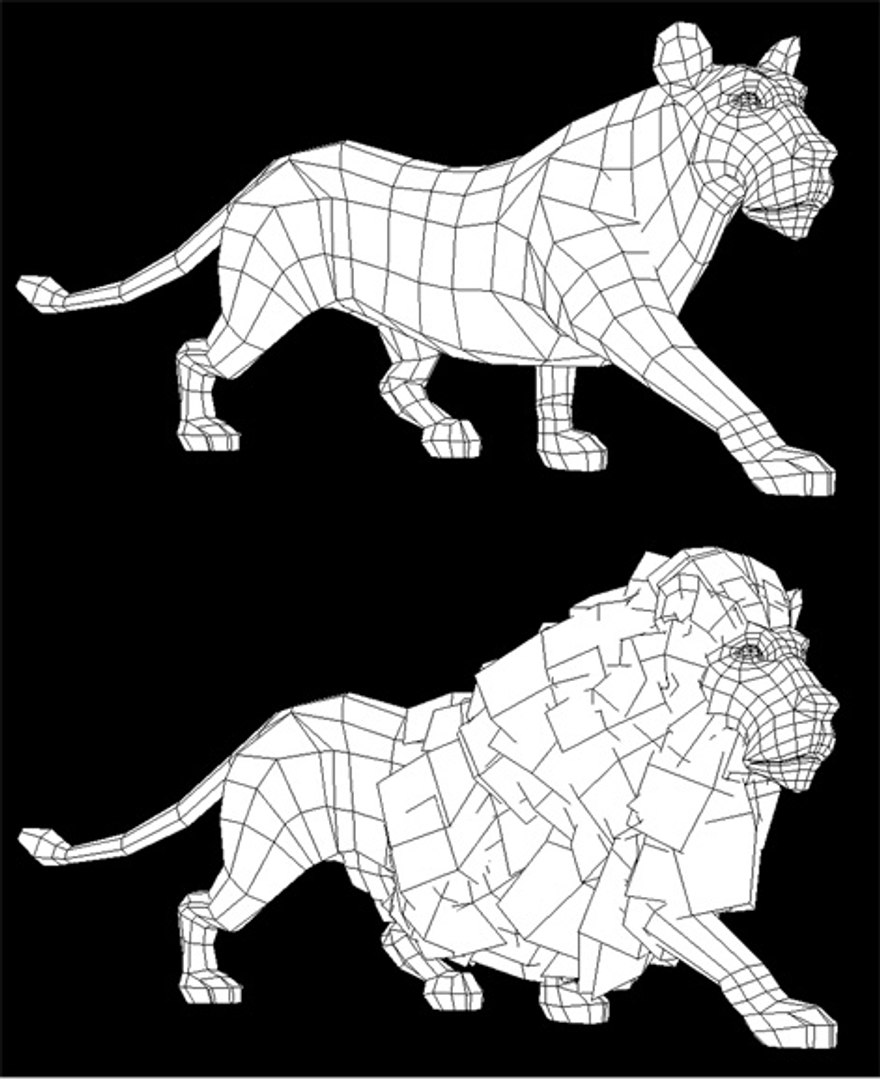 lioness lion 3d model