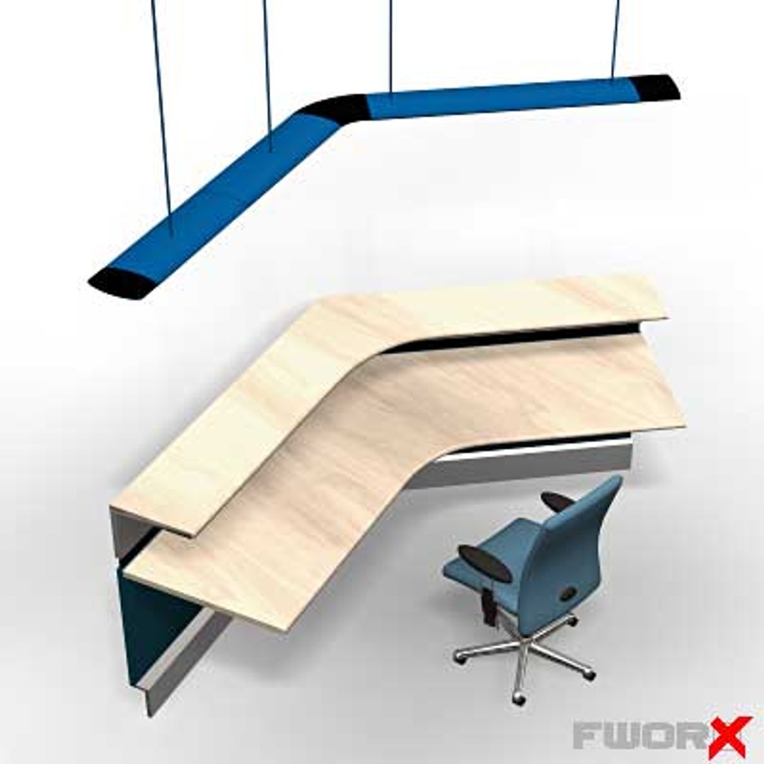 Counter Desk 3d Model