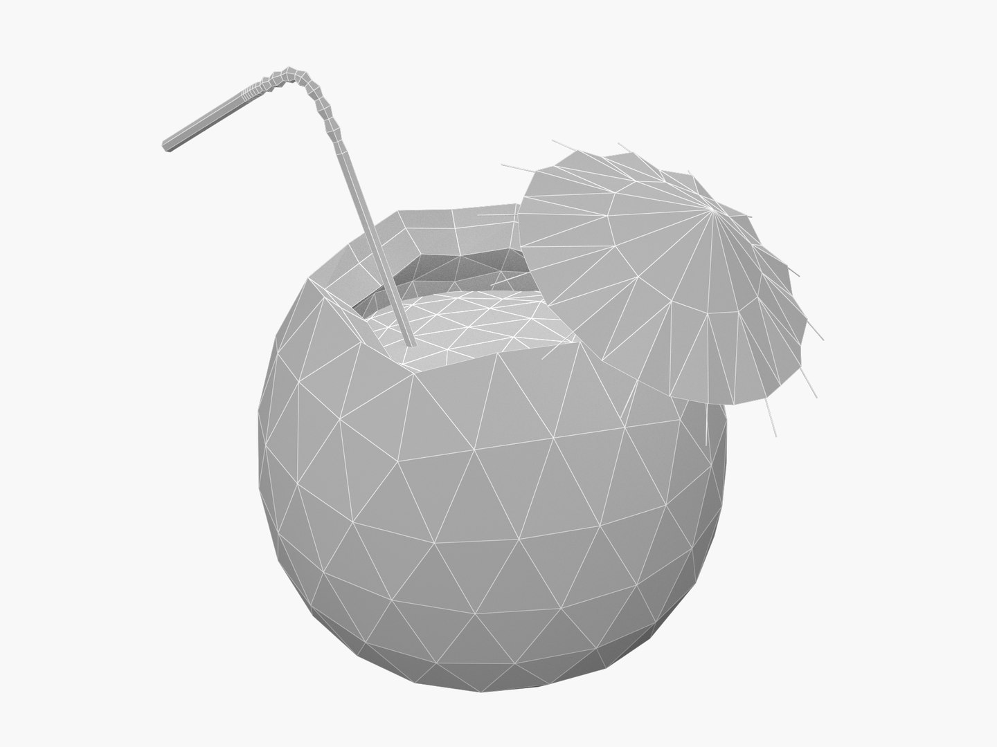 3D Coconut Cocktail Model - TurboSquid 1224365