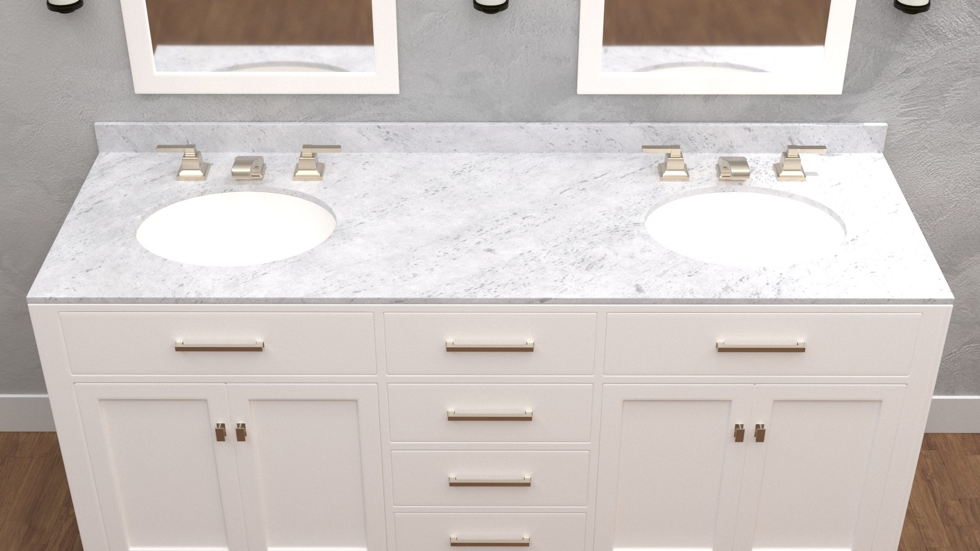 3D Restoration Hardware Hutton Double Vanity - TurboSquid 2063650
