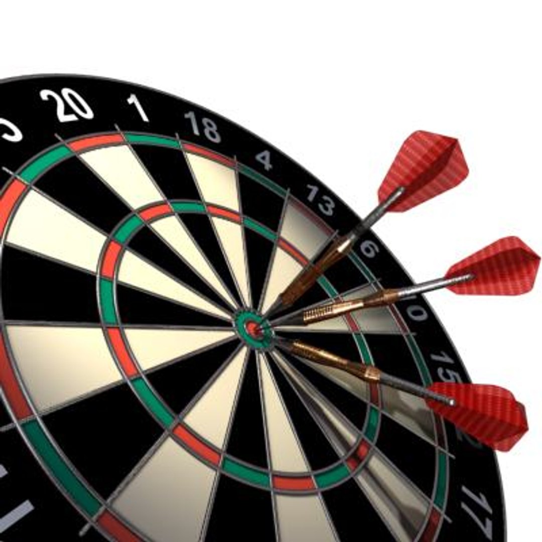 Dartboard Darts 3d Model