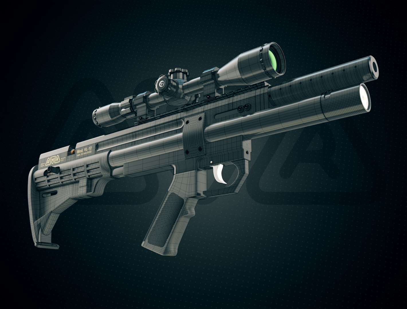 Air Rifle 3D - TurboSquid 1420772