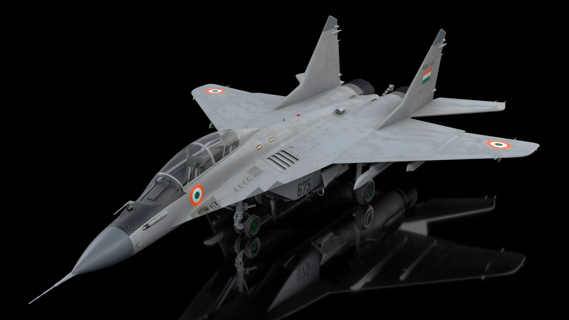 3D MiG 29 KUB Tandem Aircraft Indian Navy - TurboSquid 1823762