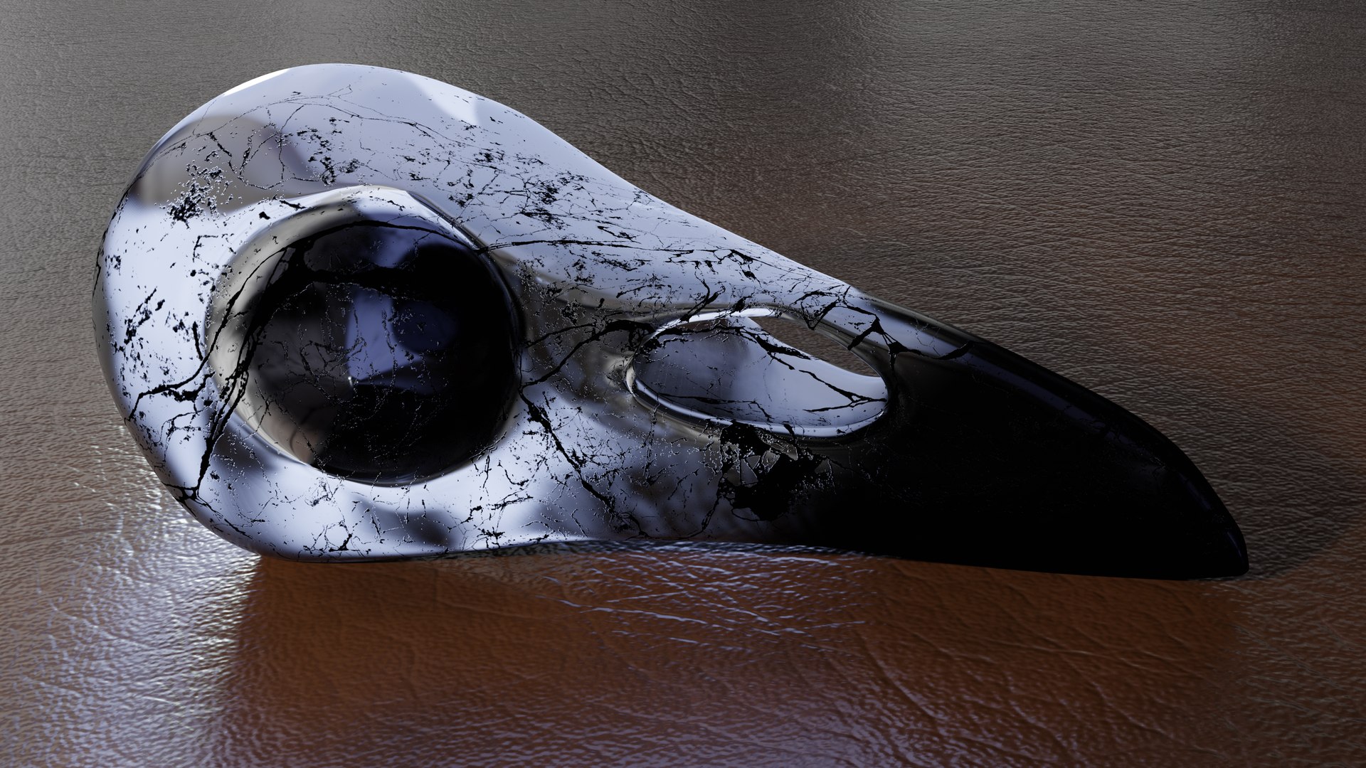 3D Model Crystal Raven Skull - TurboSquid 1950742