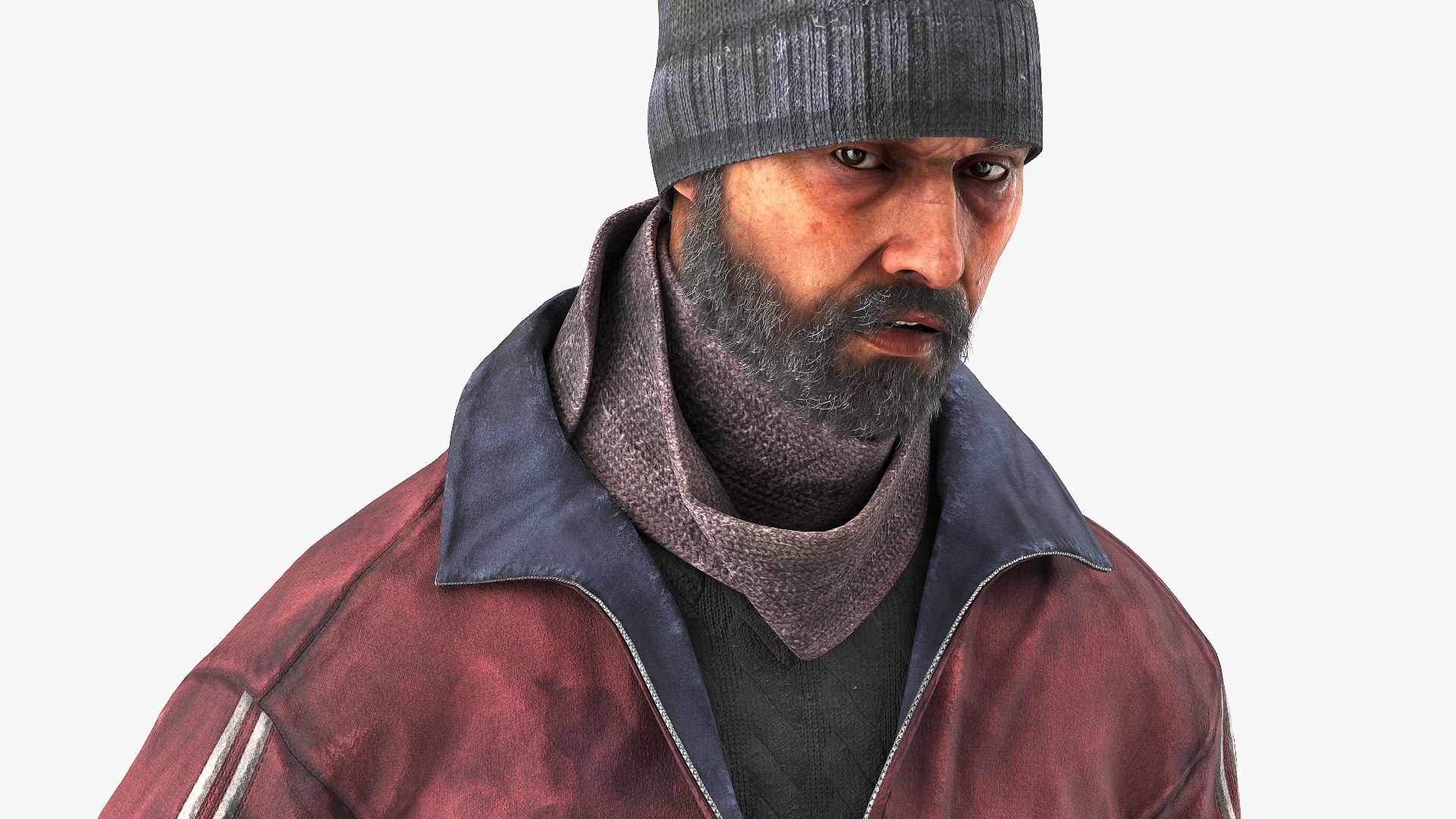 3D Walking Homeless Man - TurboSquid 2308484