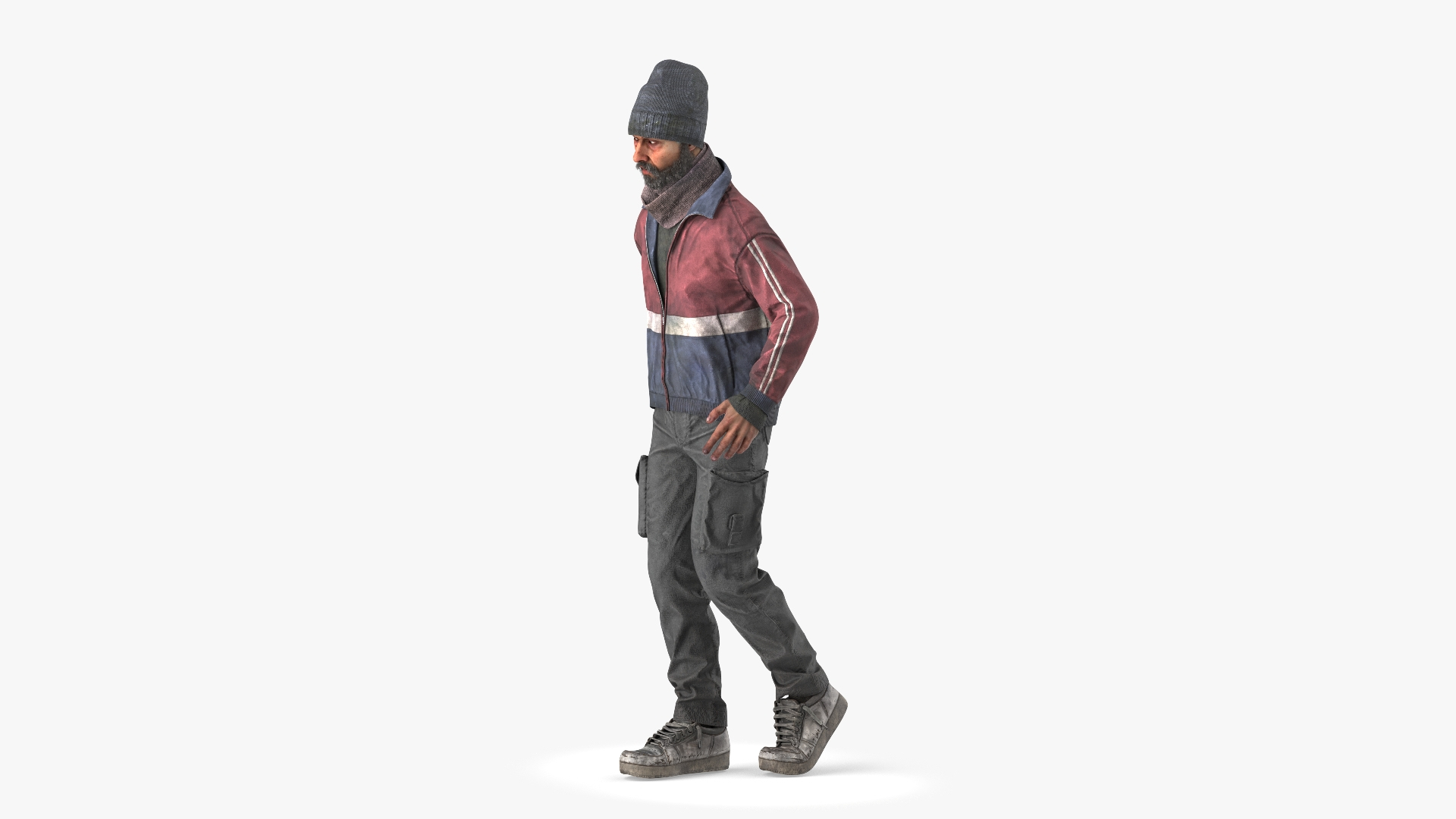 3D Walking Homeless Man - TurboSquid 2308484