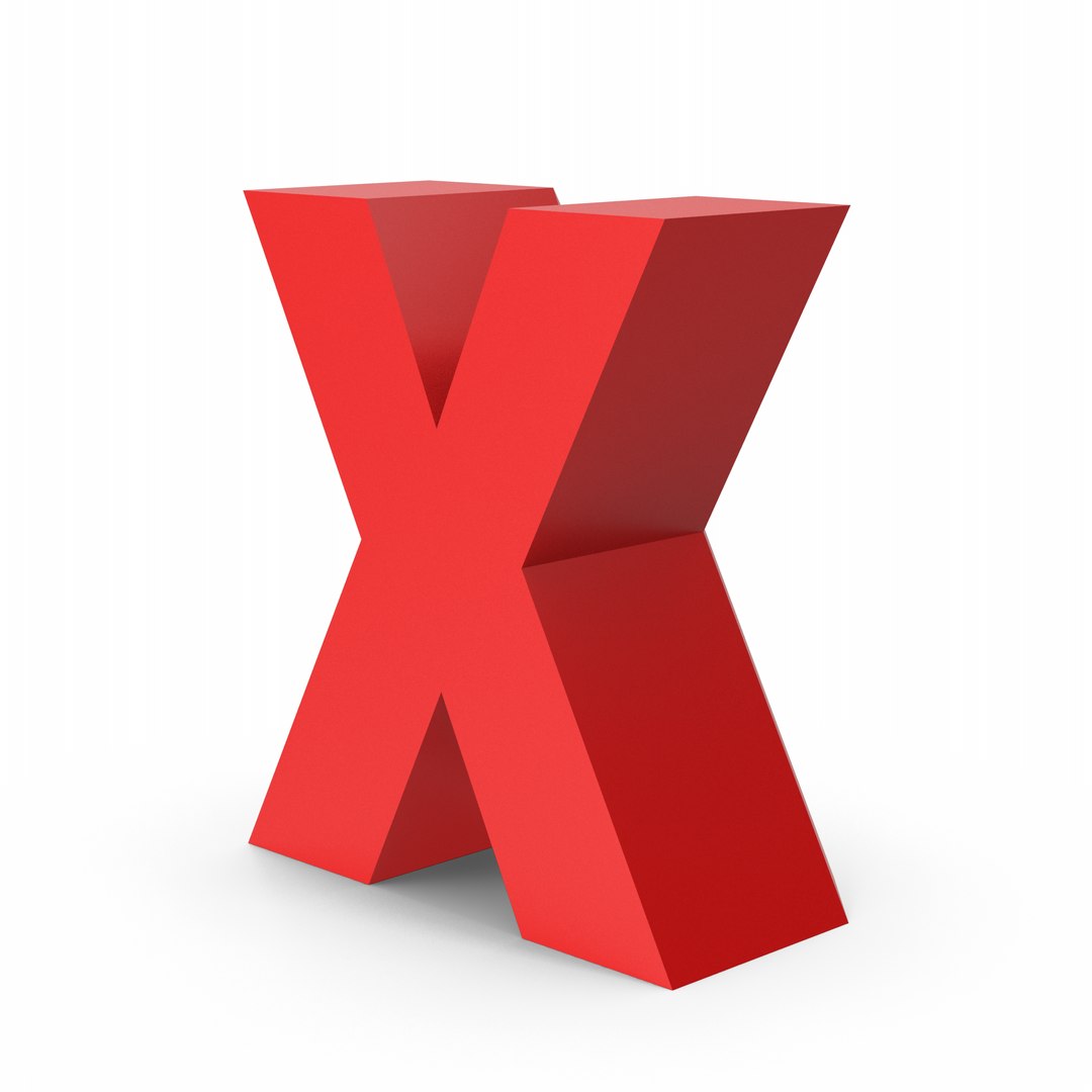 3D Red Letter X - TurboSquid 2272857
