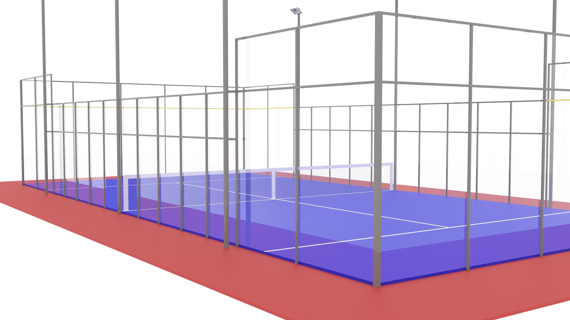3D Model Paddle Tennis Court - TurboSquid 1296260