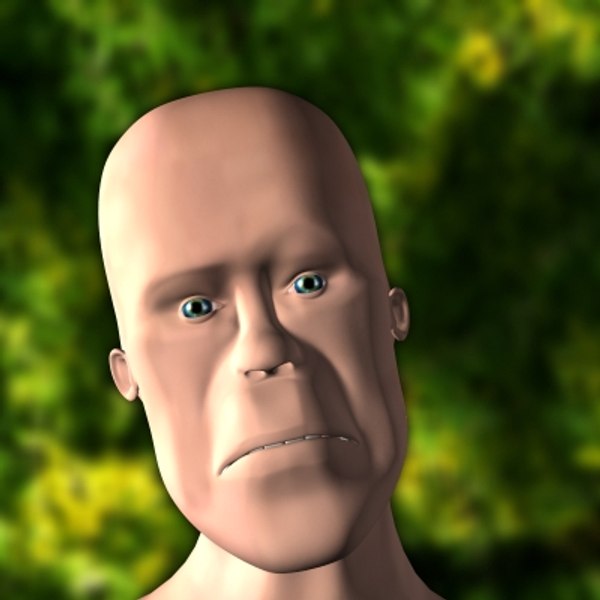 prehistoric cartoon human 3d model