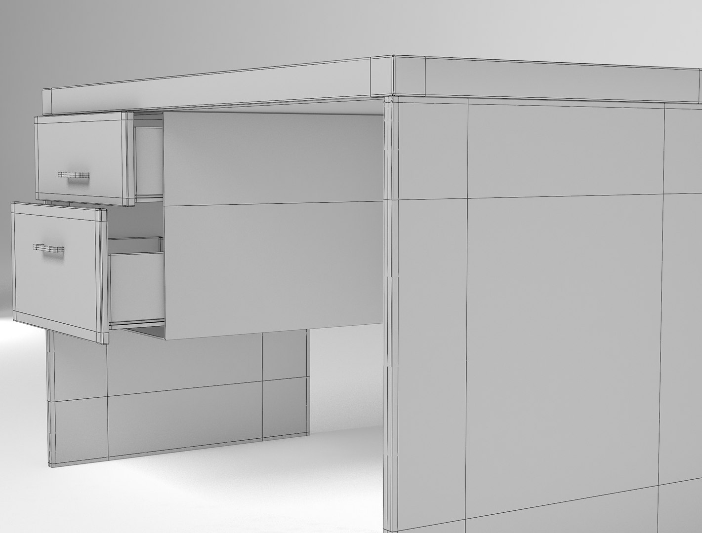 Writing Desk Model - TurboSquid 1714610