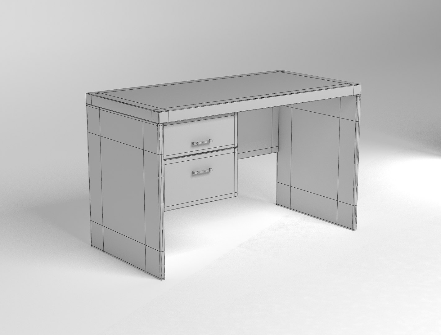 Writing Desk Model - TurboSquid 1714610