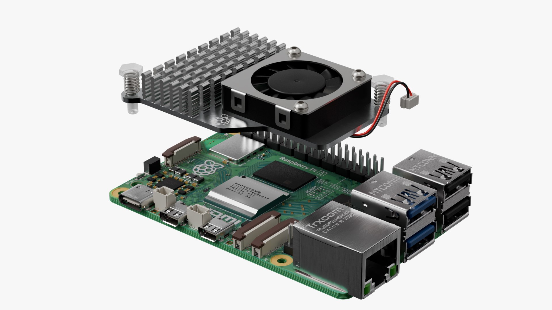 Raspberrypi 5 With Cooler 3D Model - TurboSquid 2281263