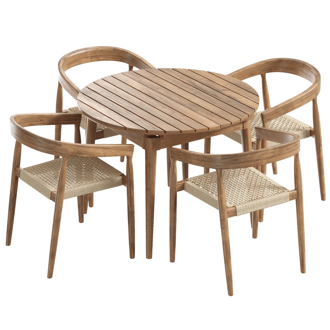 3D Tenay Table Visby Chair Model - TurboSquid 2375977