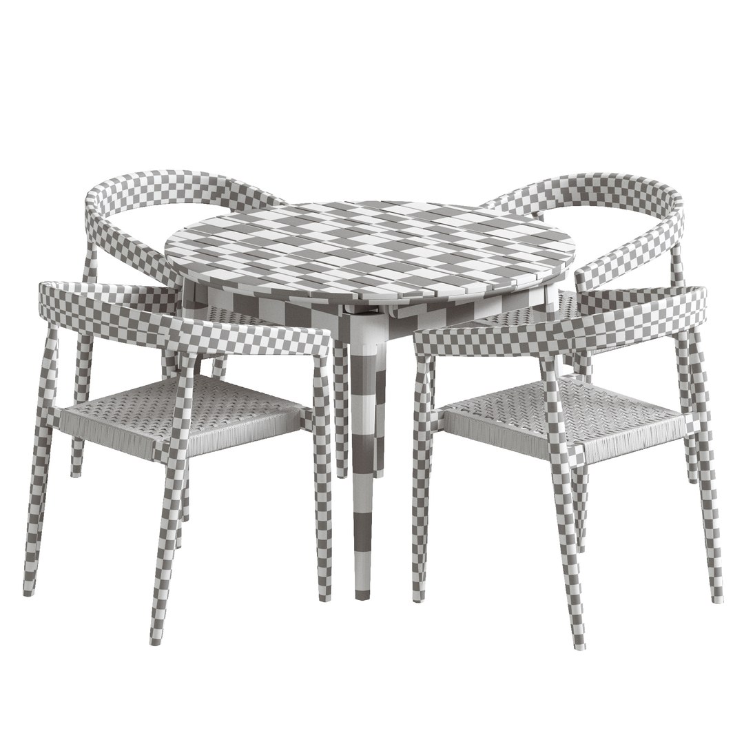 3D Tenay Table Visby Chair Model - TurboSquid 2375977