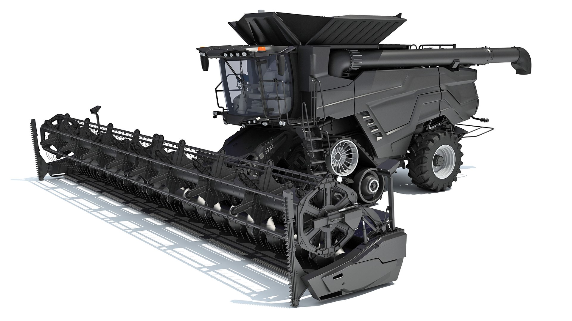 Black Combine Harvester V3 3D Model - TurboSquid 1812751