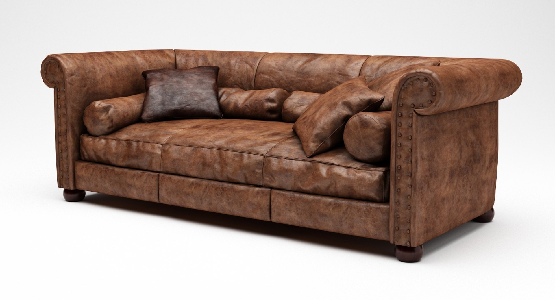 Baxter Alfred Leather Sofa 3D Model - TurboSquid 1226862