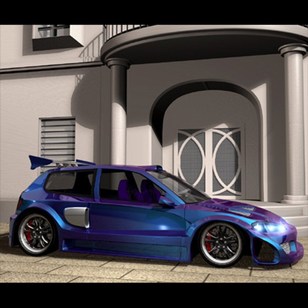 92-95 honda civic eg6 3d model