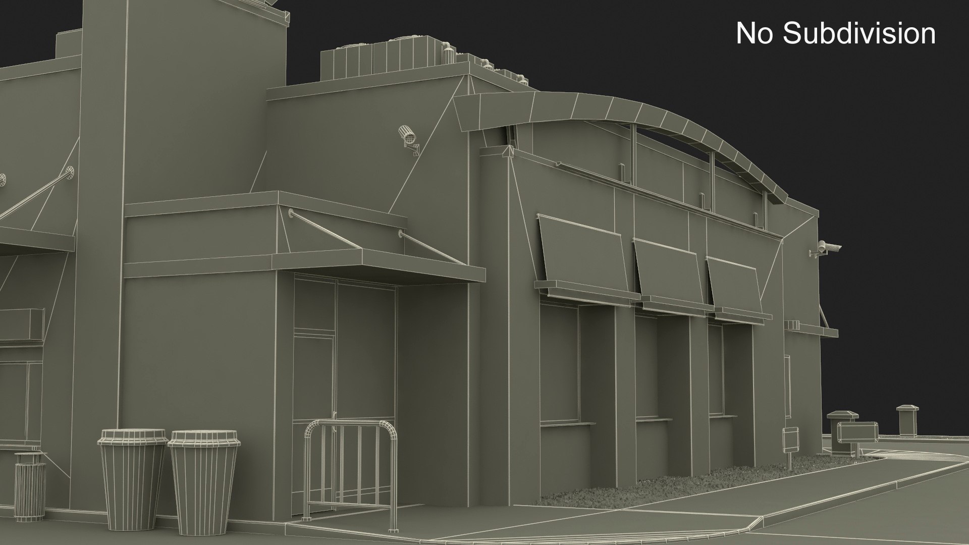 Unbranded Fast Food Restaurant With Land 3D Model - TurboSquid 2381775